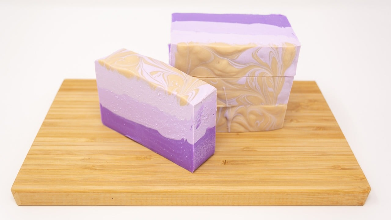 Layered Lavender Soap For Sale | Mike's Extraordinary Soap